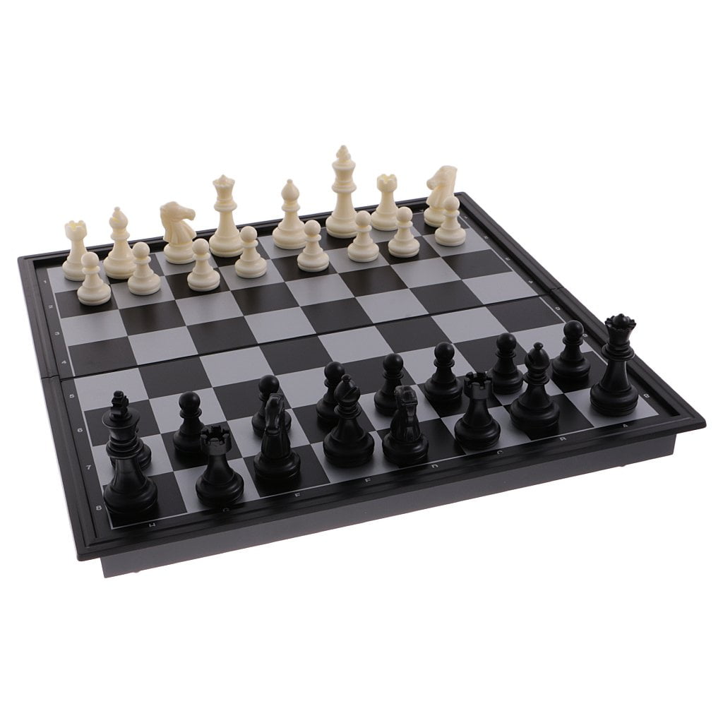 Chess Board Professional Magnetic Hips Board Chess Checkers Backgn 3 In 1 Set 24.6x12.3cm Clic ...