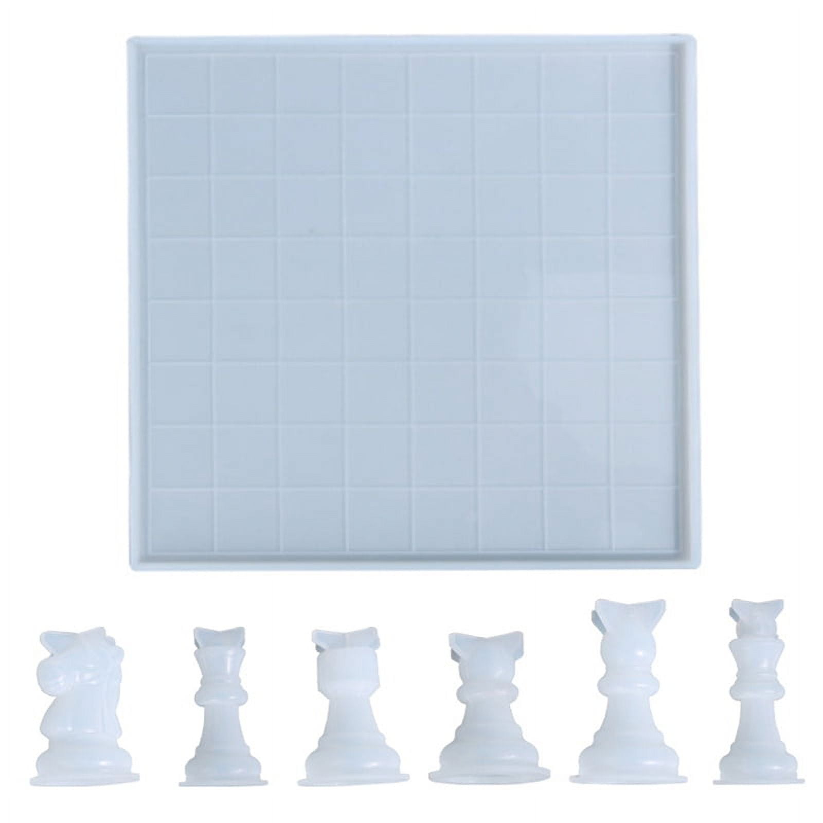 Chess Board Resin Mold Set, 1 Pcs Large Checker Board Epoxy Casting ...