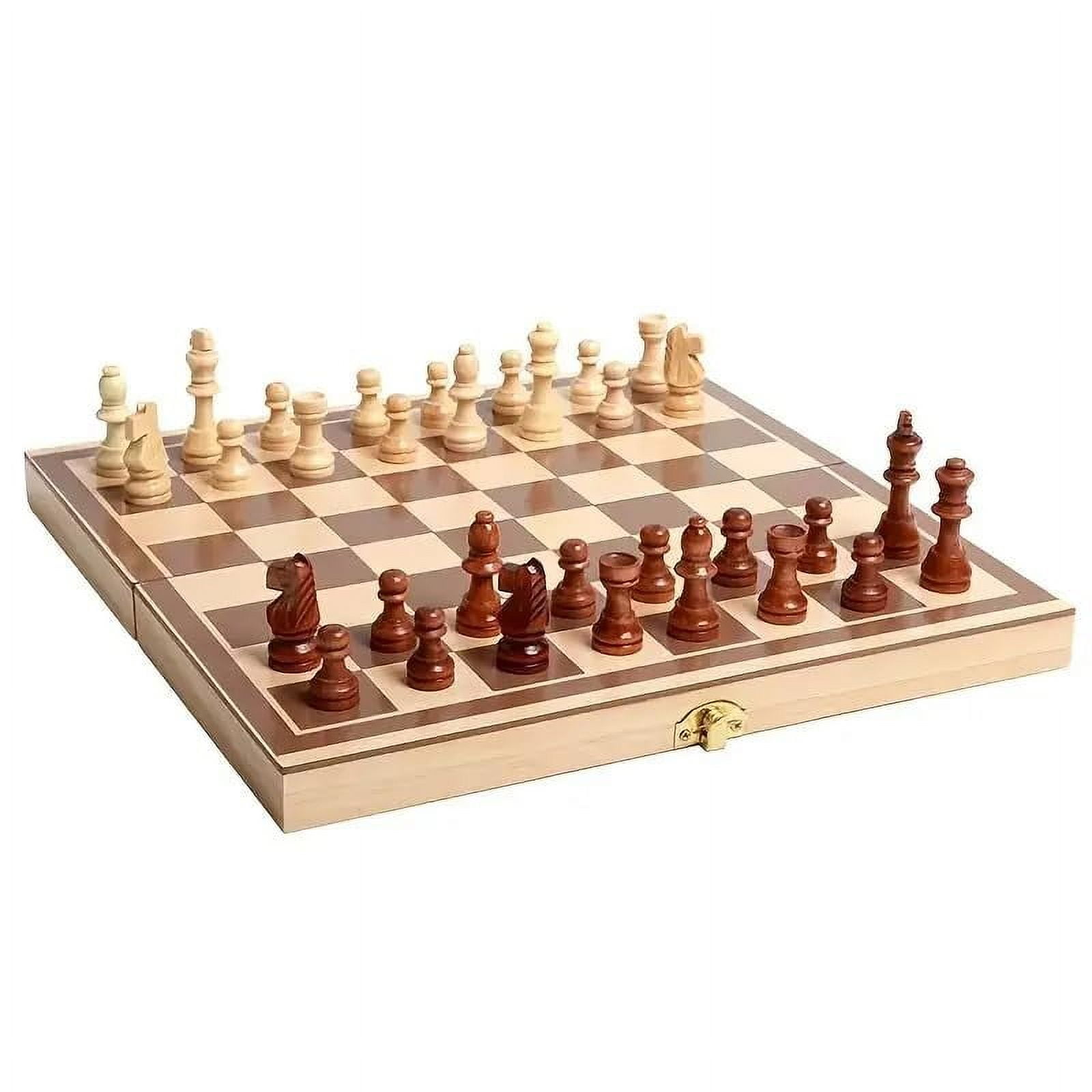 Chess Board Spocco | 11"X11" Foldable Wooden Chess Board Set | Storage ...