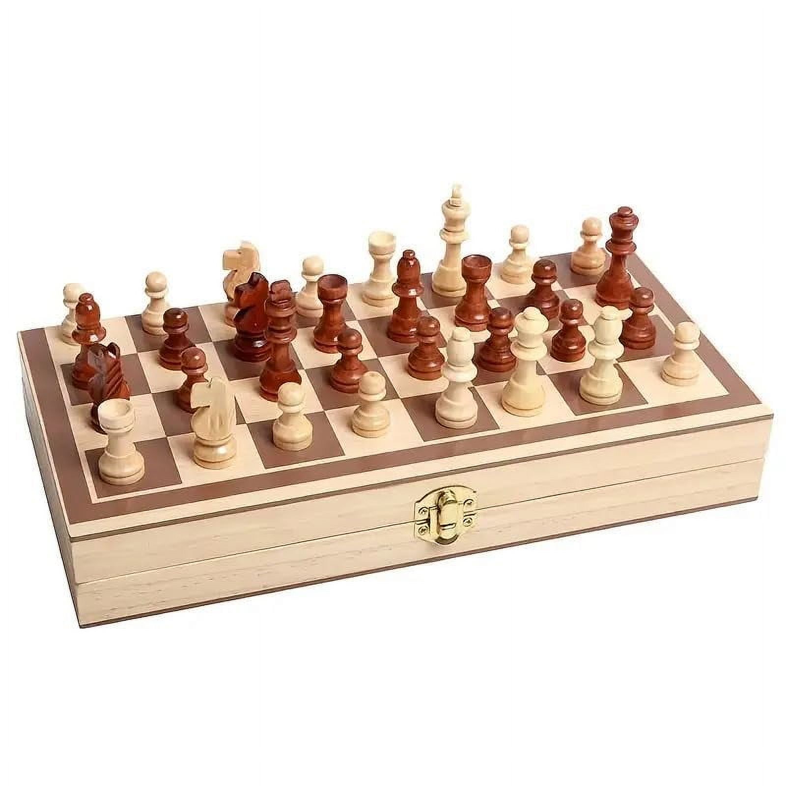Chess Board Spocco | 11"X11" Foldable Wooden Chess Board Set | Storage ...