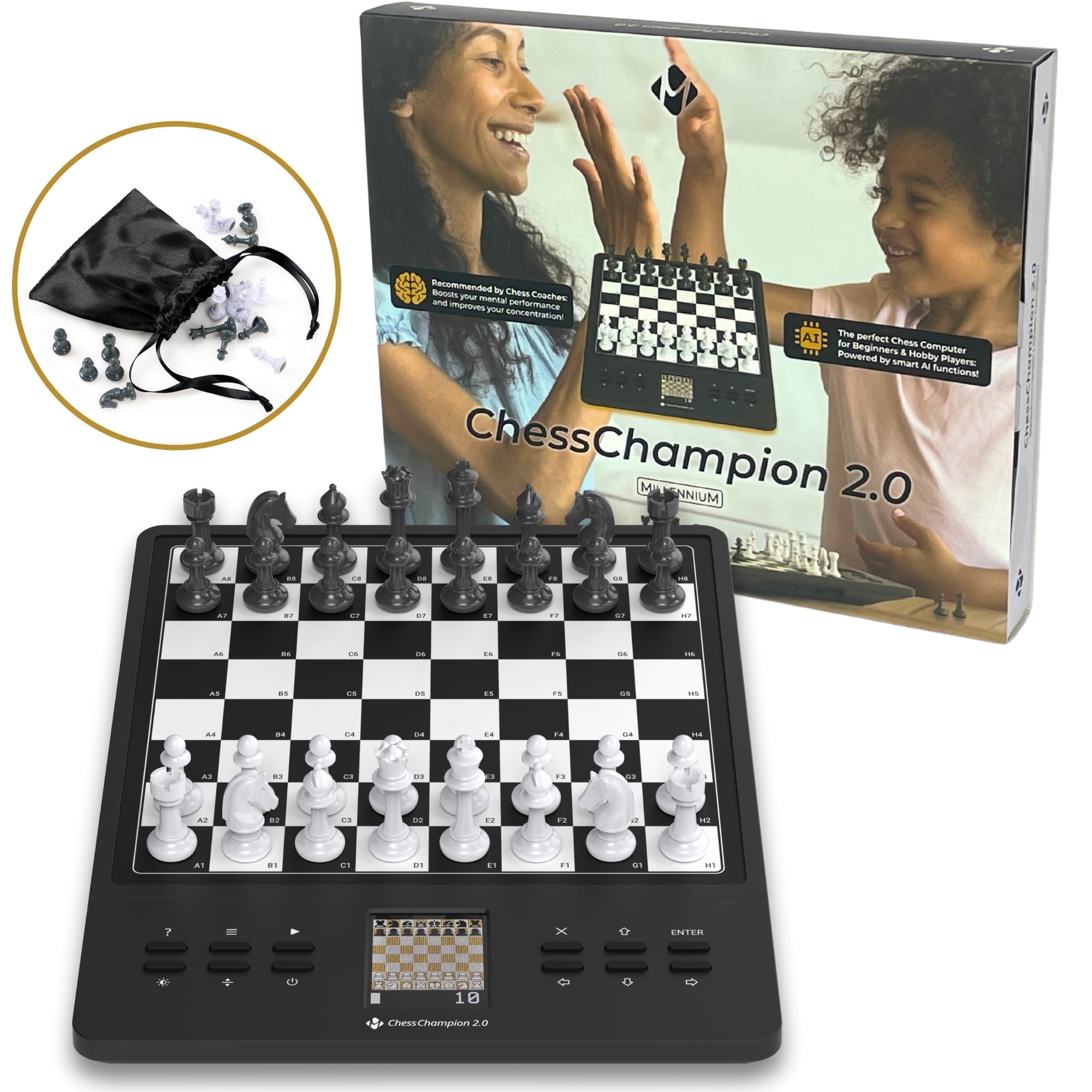 Millennium Electronic Chess Board ChessChampion 2.0 - Beginner Training ...