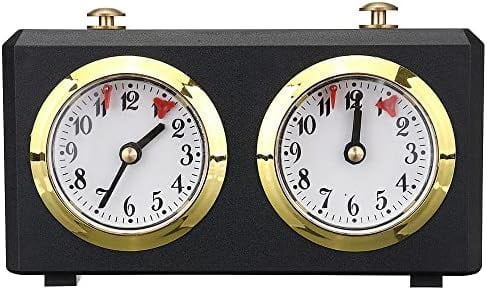 Chess Clock, Retro Analog Chess Clock Timer, Professional Chess Clock with Large Dials, Easy to ...