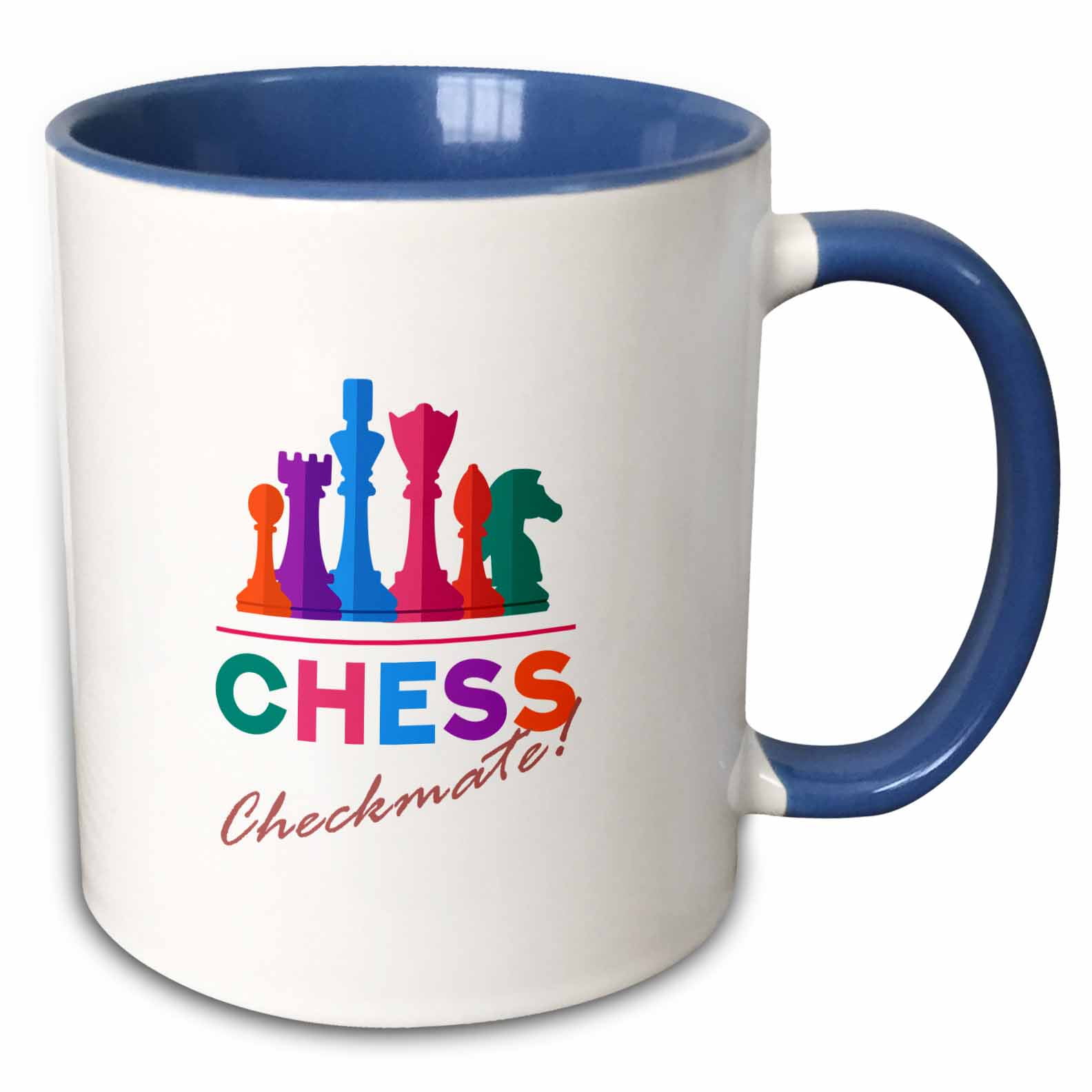 3drose, Chess - Colorful Chess Pieces in a Row and a Colorful Text ...