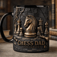 Chess Dad Mug 3D Effect Mug for Chess Player Dad, Checkmate Coffee Cup ...