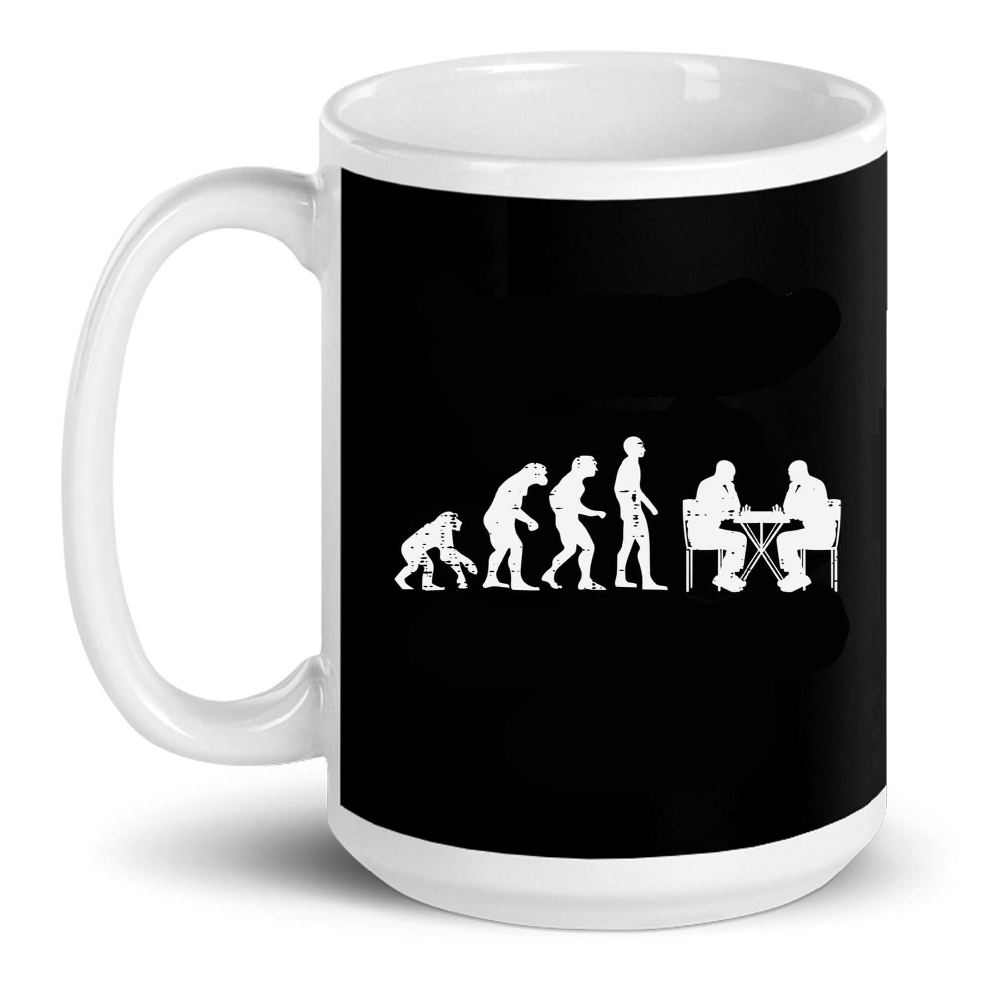 Chess Evolution Funny Player Master Gift Ceramic Mug 15oz (White;15oz ...