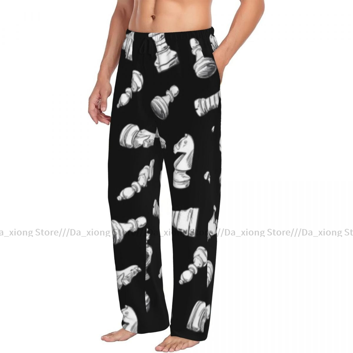 Chess Figures Mens Pajamas Pyjamas Pants Lounge Pants Sleep Bottoms ...