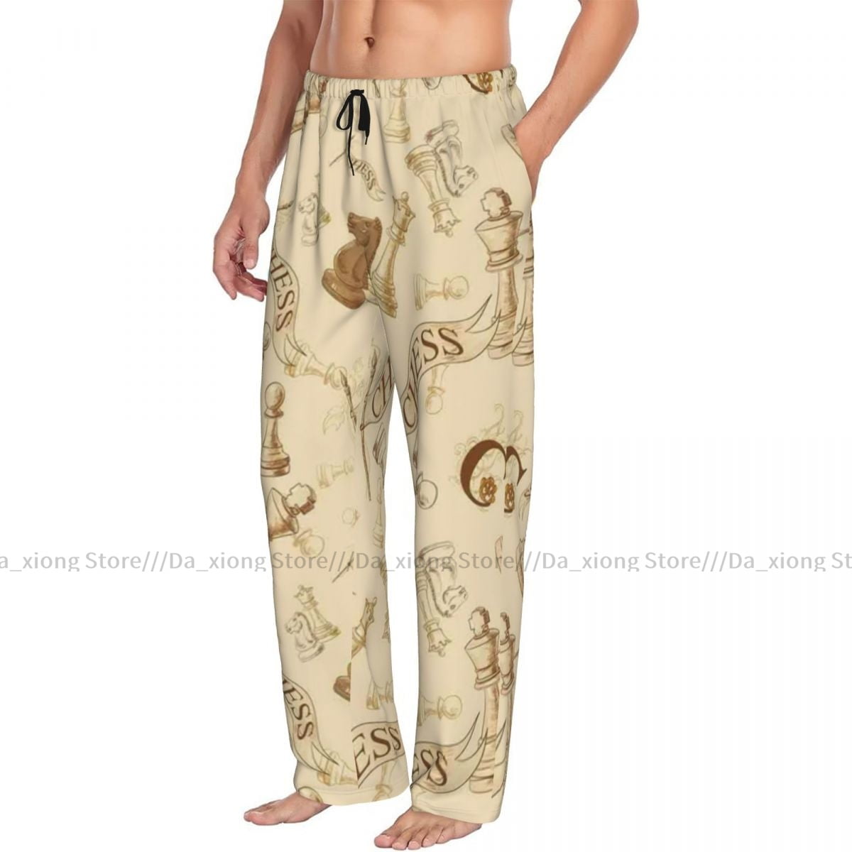 Chess Figures Mens Pajamas Pyjamas Pants Lounge Pants Sleep Bottoms ...