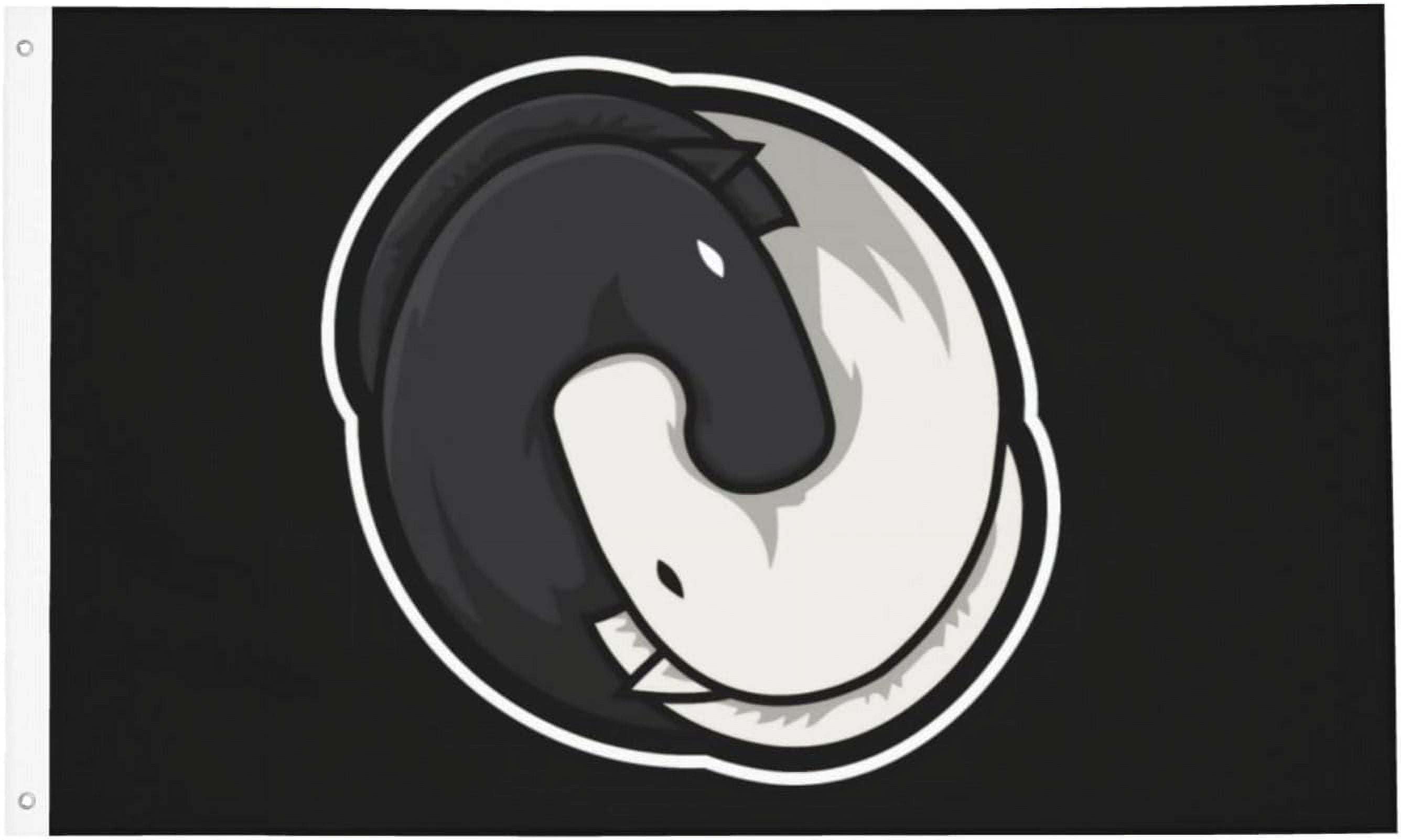 Chess Horse Piece Yin Yang Chess Knight Banner With Metal Grommets ...