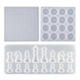 Chess Kit Silicone Mold International Chess Pieces Checker Checkerboard ...