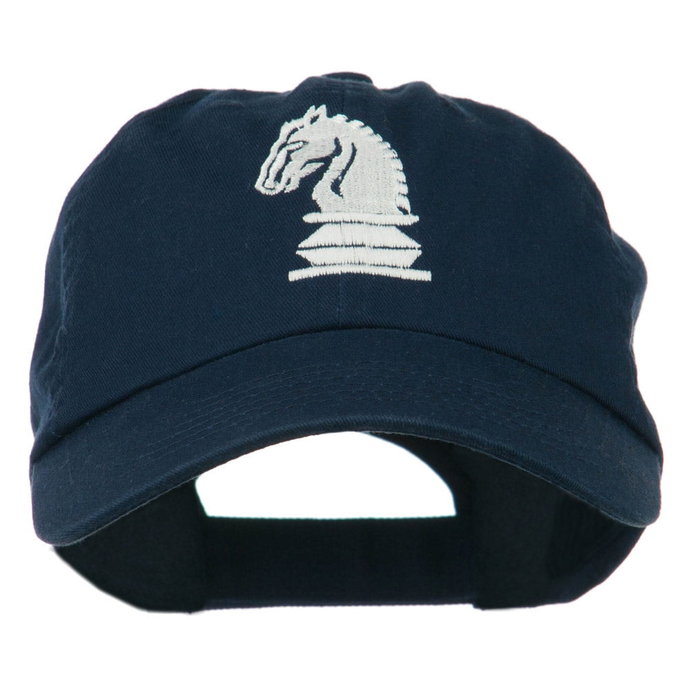 Chess Knight Embroidered Pet Spun Washed Cap - Navy OSFM - Walmart.com