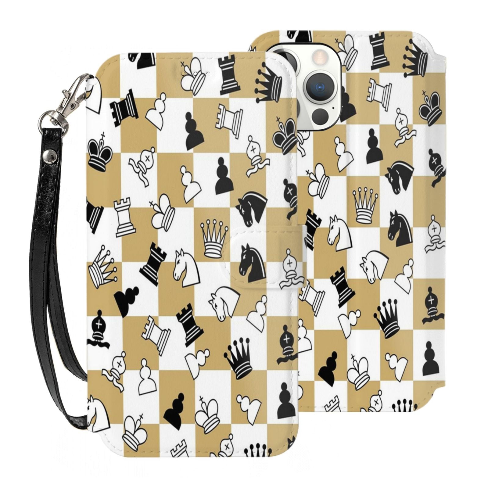 Chess Leather Wallet Phone Case Wallet Case for iPhone 12 /12Mini/12Pro ...