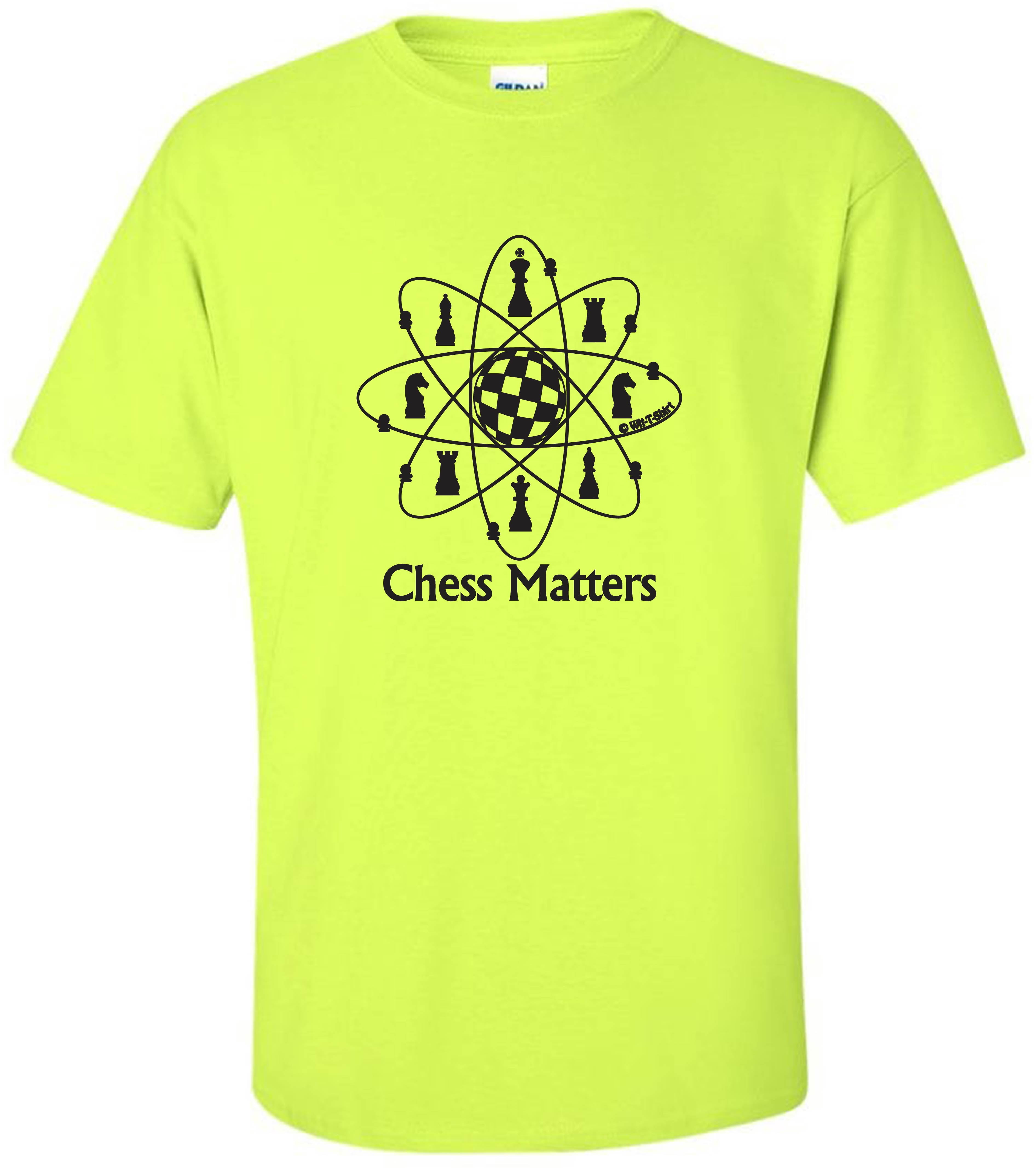Chess Matters : Black Chess Atom; Chess T-shirt, Men Women, Girls, boys ...