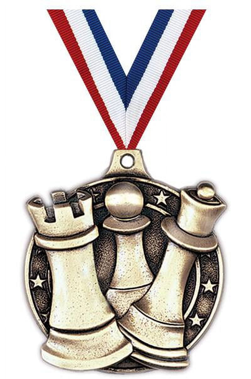 Chess Medals, 2" Gold Diecast Chess Medal Award 1 Pack - Walmart.com