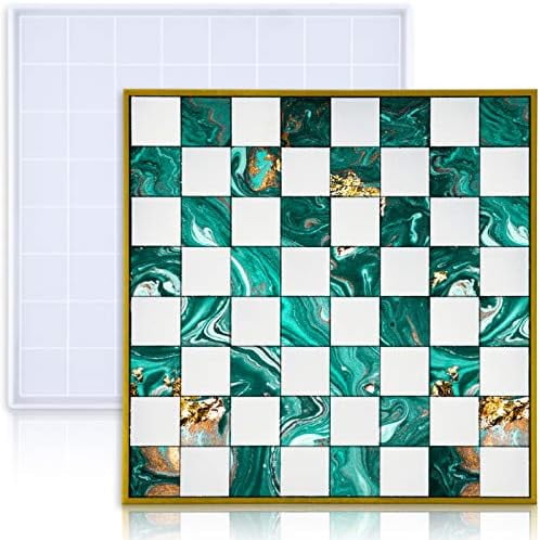 Chess Mold for Resin Casting 12.4"x12.4" Board Soft Silicone 3D Art DIY ...