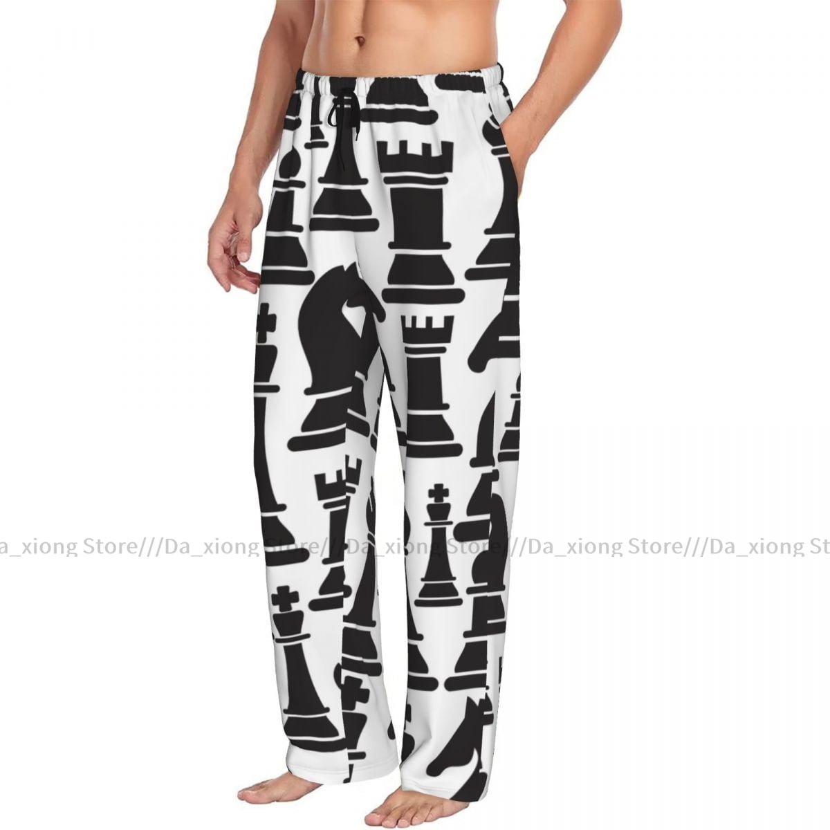 Chess Pattern Mens Pajamas Pyjamas Pants Lounge Pants Sleep Bottoms ...