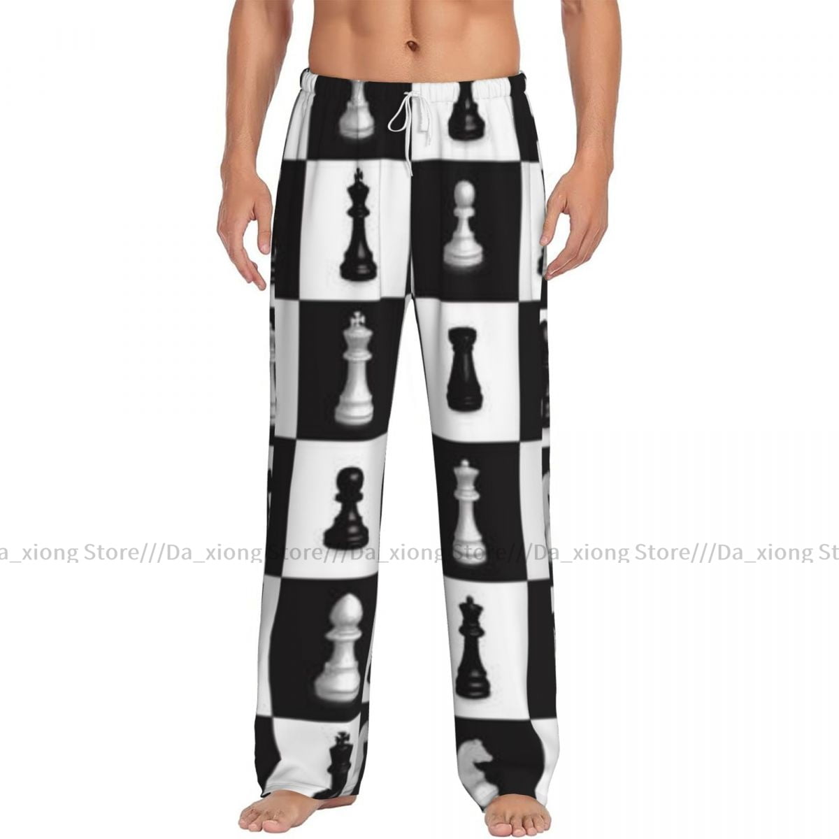 Chess Pattern Mens Pajamas Pyjamas Pants Lounge Pants Sleep Bottoms ...
