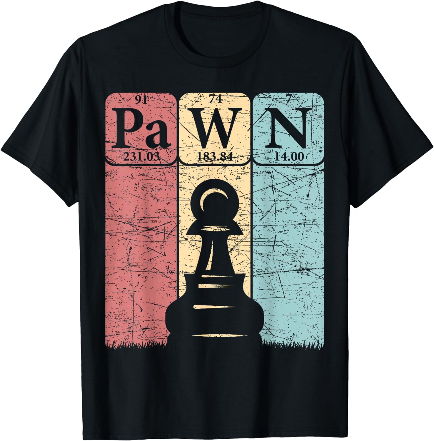 Chess Pawn Periodic Table Elements Nerd Chess Player Vintage T-Shirt ...