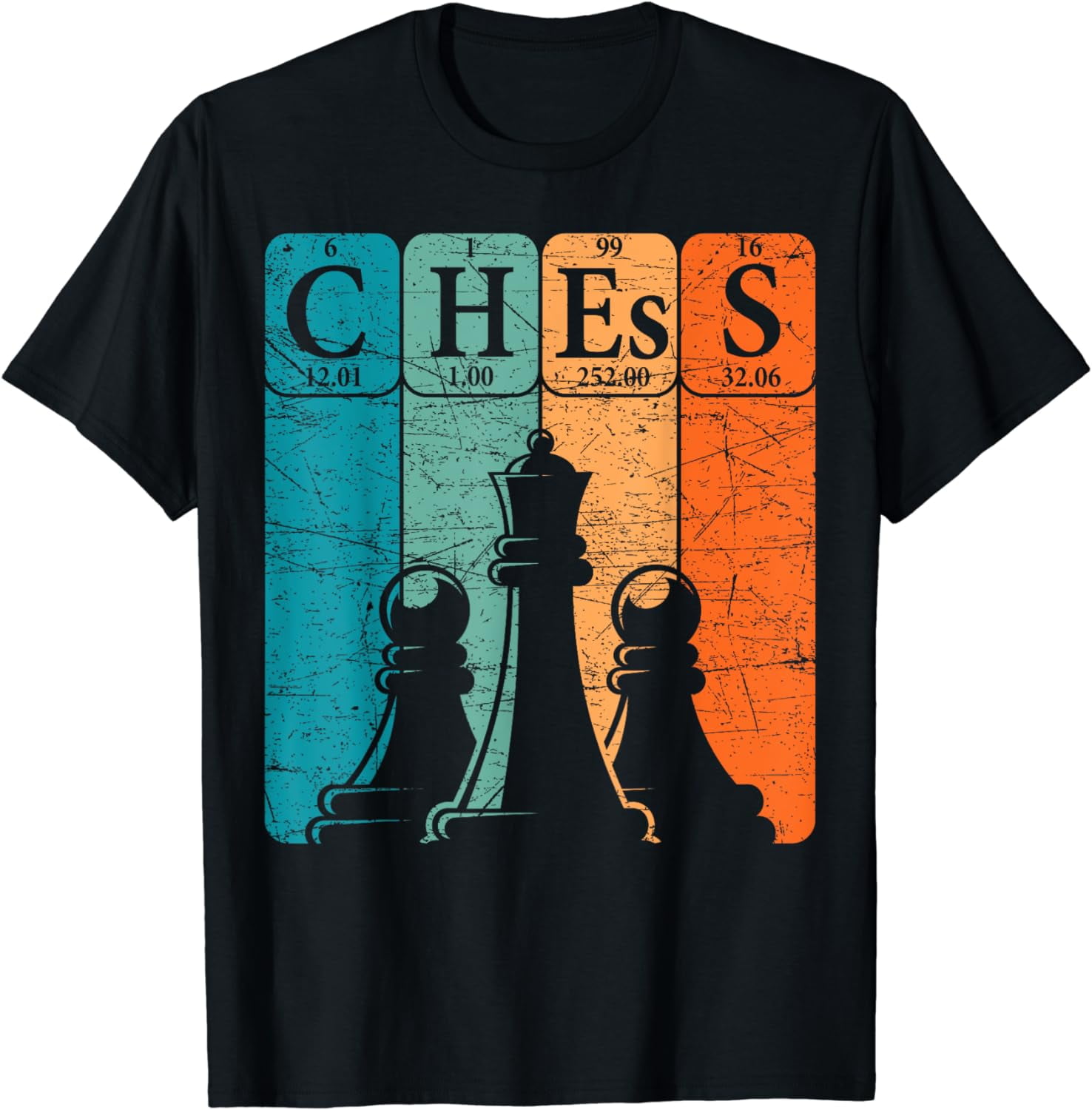 Chess Periodic Table Elements Nerd Chess Player Vintage T-Shirt ...