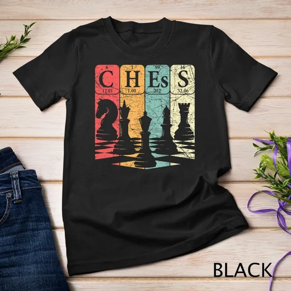 Chess Periodic Table Elements Nerd Strategy Game Player Graphic Top,for ...