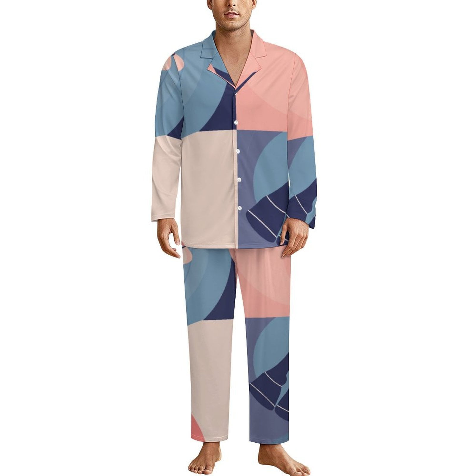 Chess Piece Abstract Art Pajama Set Autumn Soft Home Sleepwear Man 2 ...