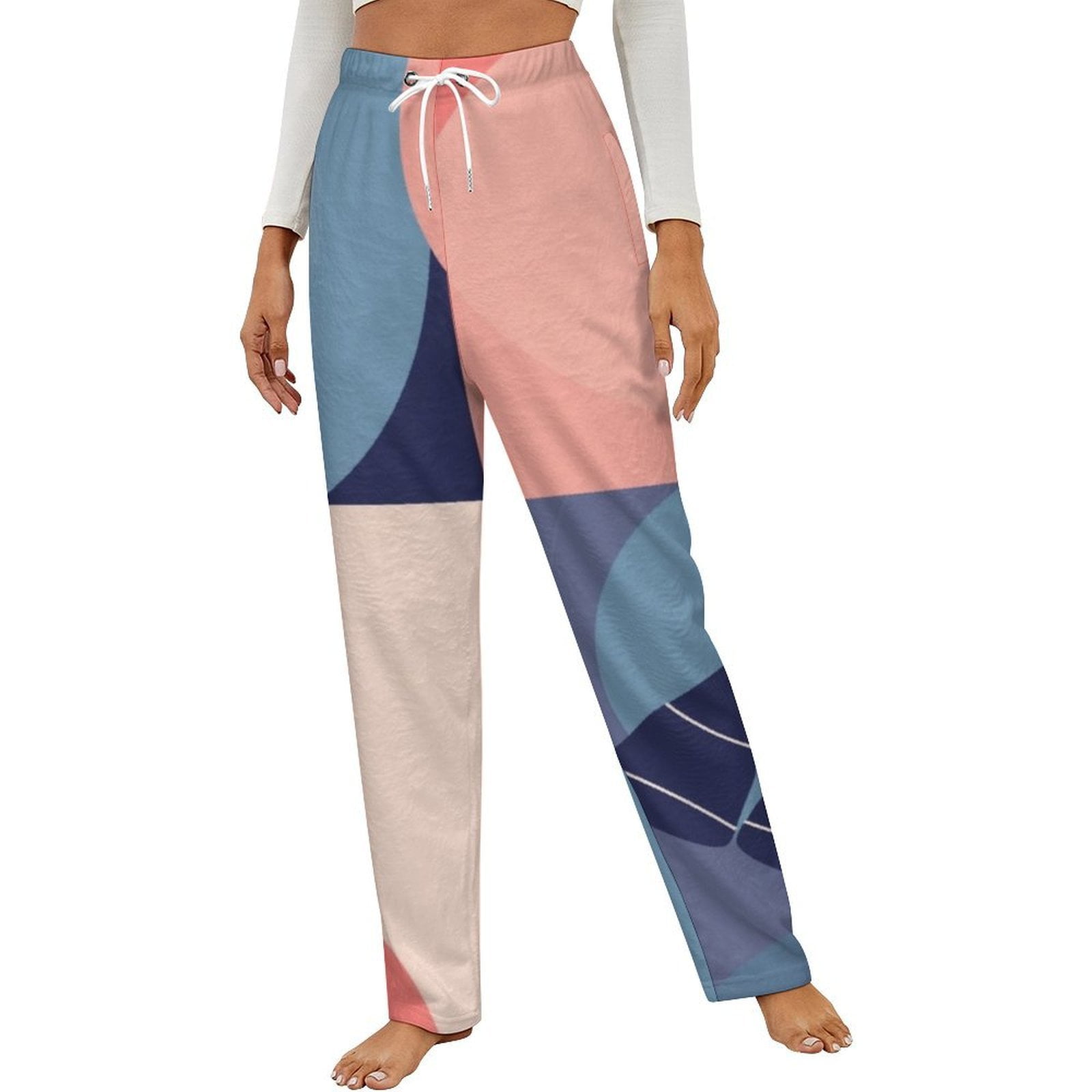 Chess Piece Abstract Art Winter Pajamas Pants Warm Flannel Home Pants ...