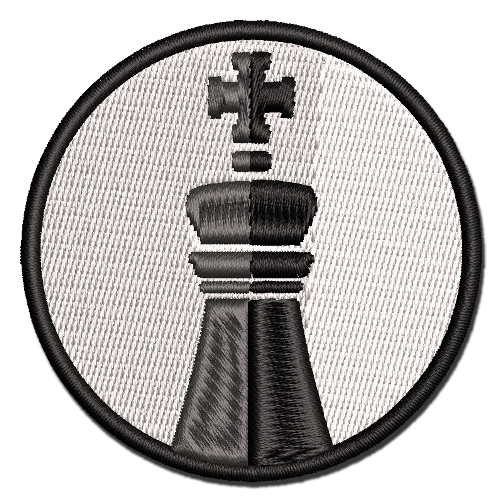 Chess Piece Black King Applique Multi-Color Embroidered Iron-On Patch ...