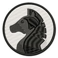 Chess Piece Black Knight Applique Multi-Color Embroidered Iron-On Patch ...