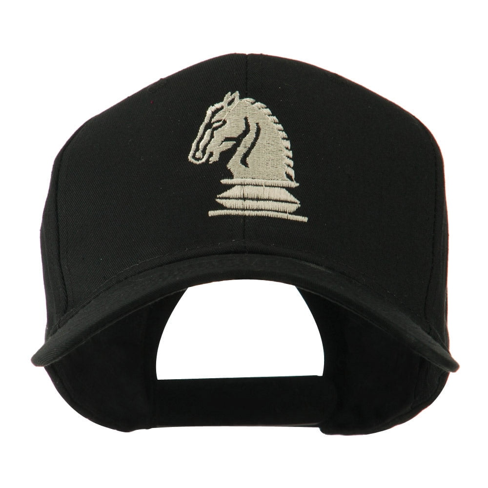 Chess Piece of a Knight Embroidered Cap - Black OSFM - Walmart.com