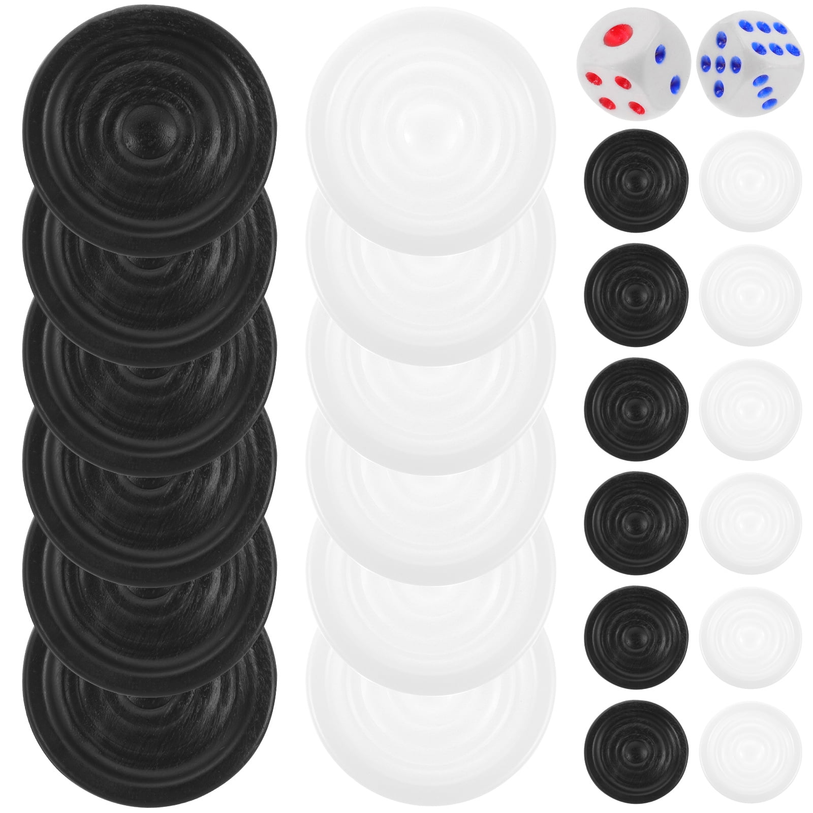 Chess Pieces Backgammon Game Accessory Plastic Checkers Travel ...