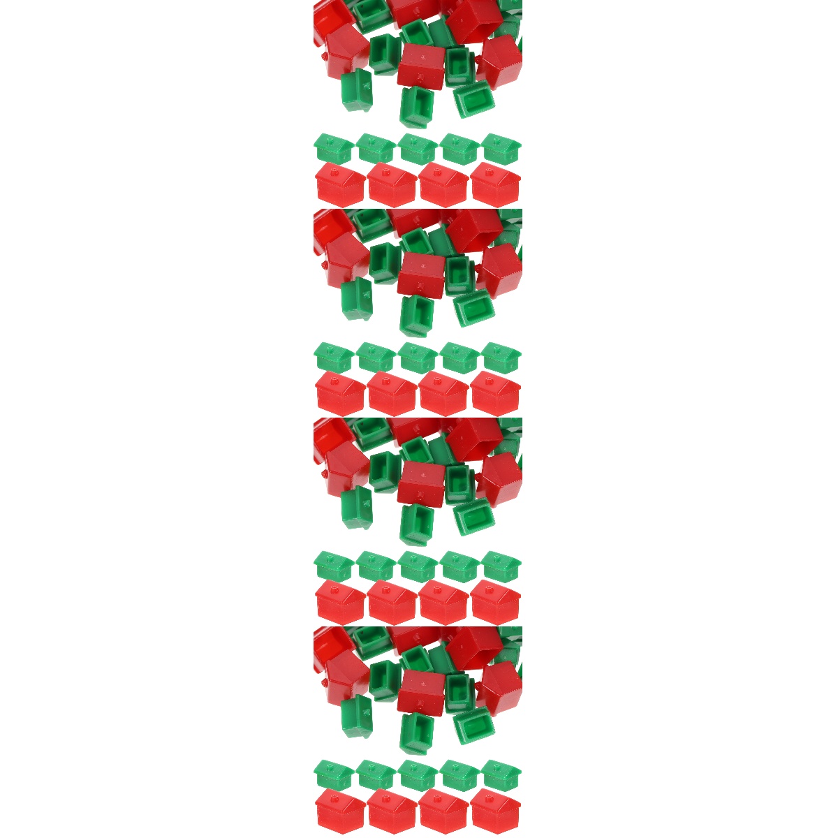 Chess Pieces Plastic Houses for Board Game Simple Design Tokens ...