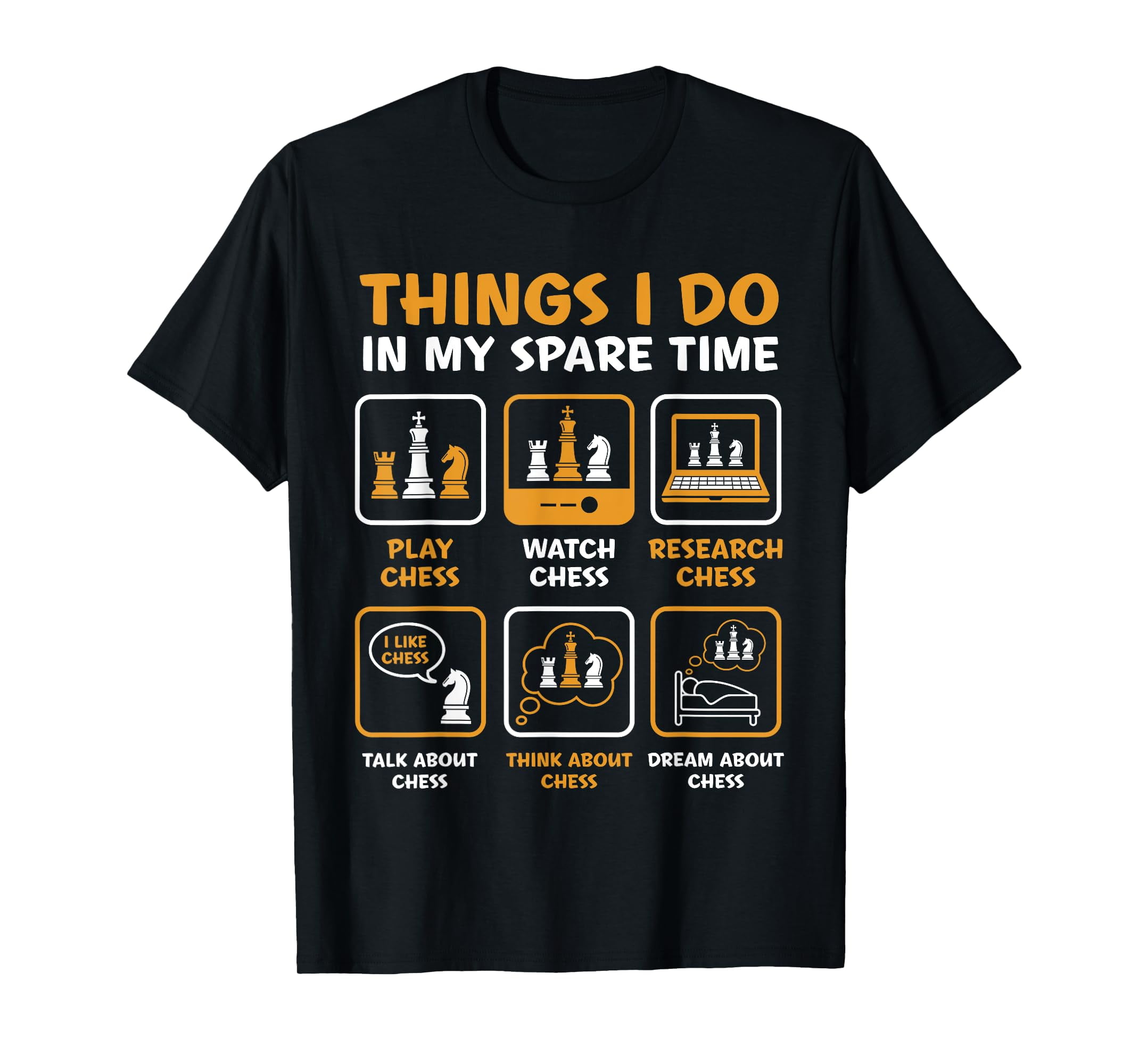 Chess Pieces Things I Do In My Spare Time Board Game Club T-Shirt ...