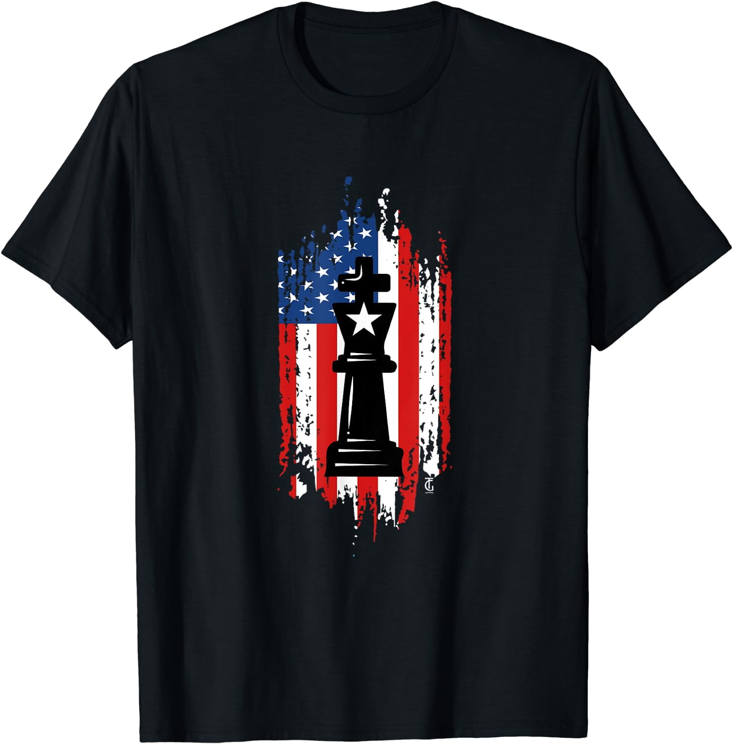 Chess Player American Flag USA Game Master Checkmate gift T-Shirt Black ...