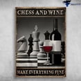 Chess Poster Chess Lover Chess And Wine Make Everything Fine Poster Art ...