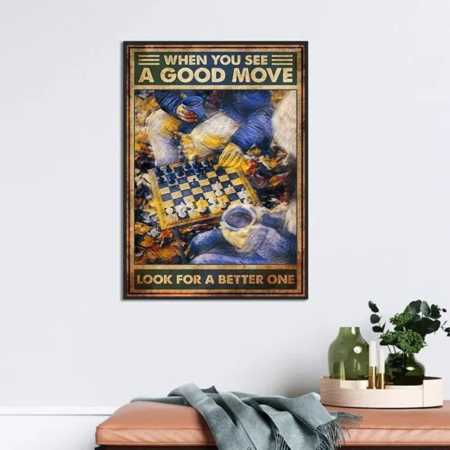 Chess Room Player Art, When You See A Good Move Poster, Game Room Chess ...