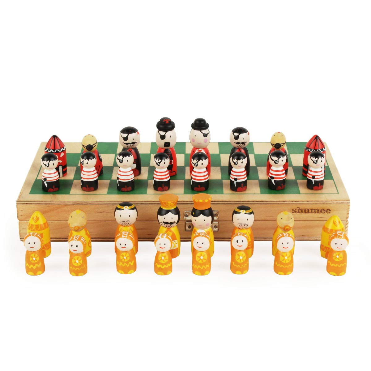 Chess Set Pirates Vs Royals Wooden Chess Set 4 Years + | Multicolor ...