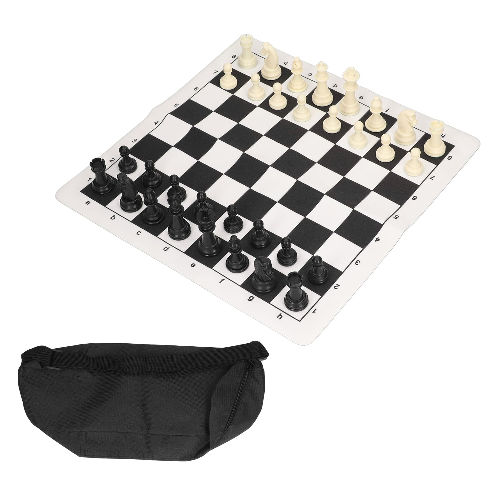Chess Set Plastic International Chess Set Black And White Checkerboard ...