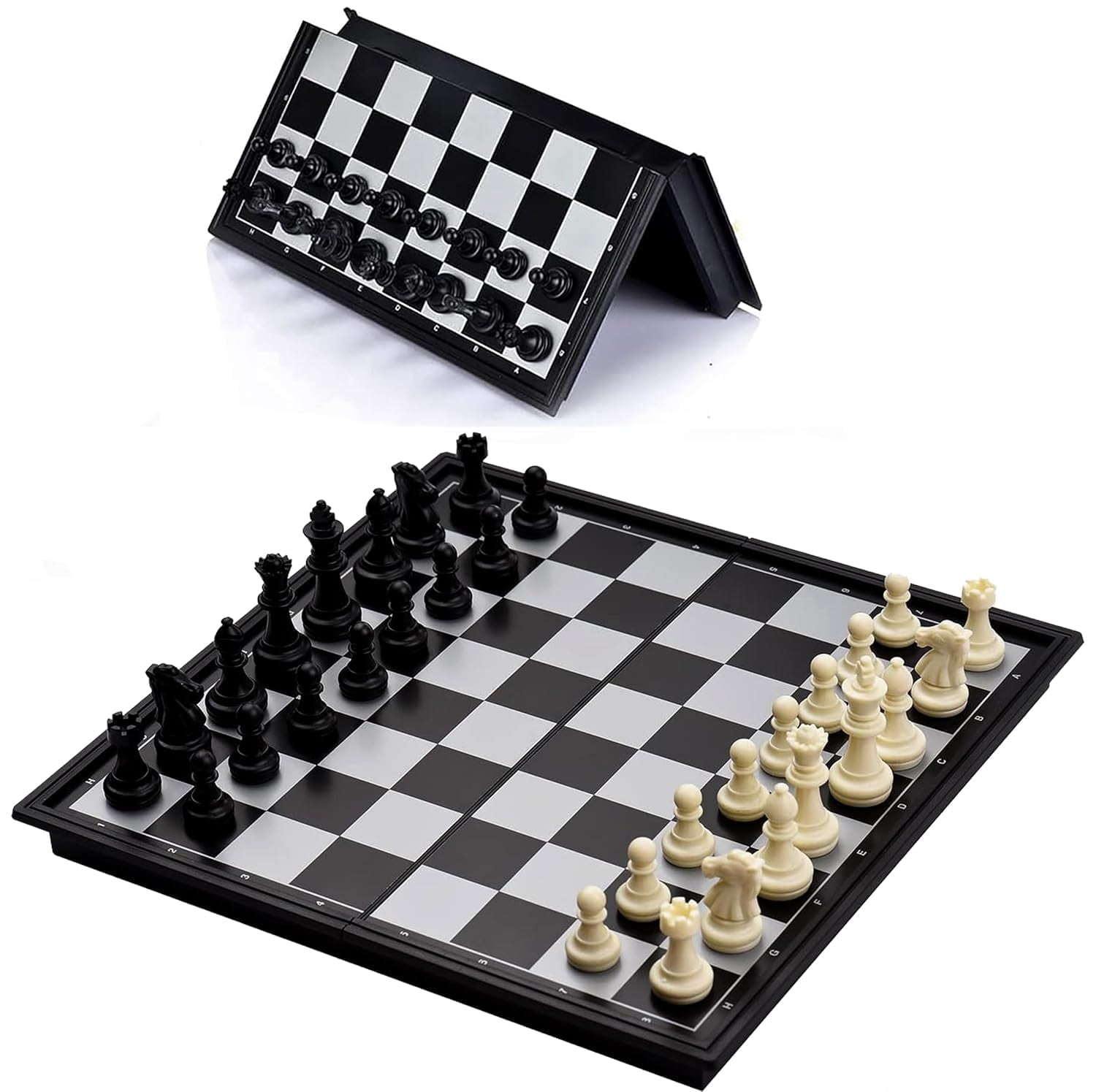 Chess Set With Folding Chess Board Game Practice & Play Educational ...