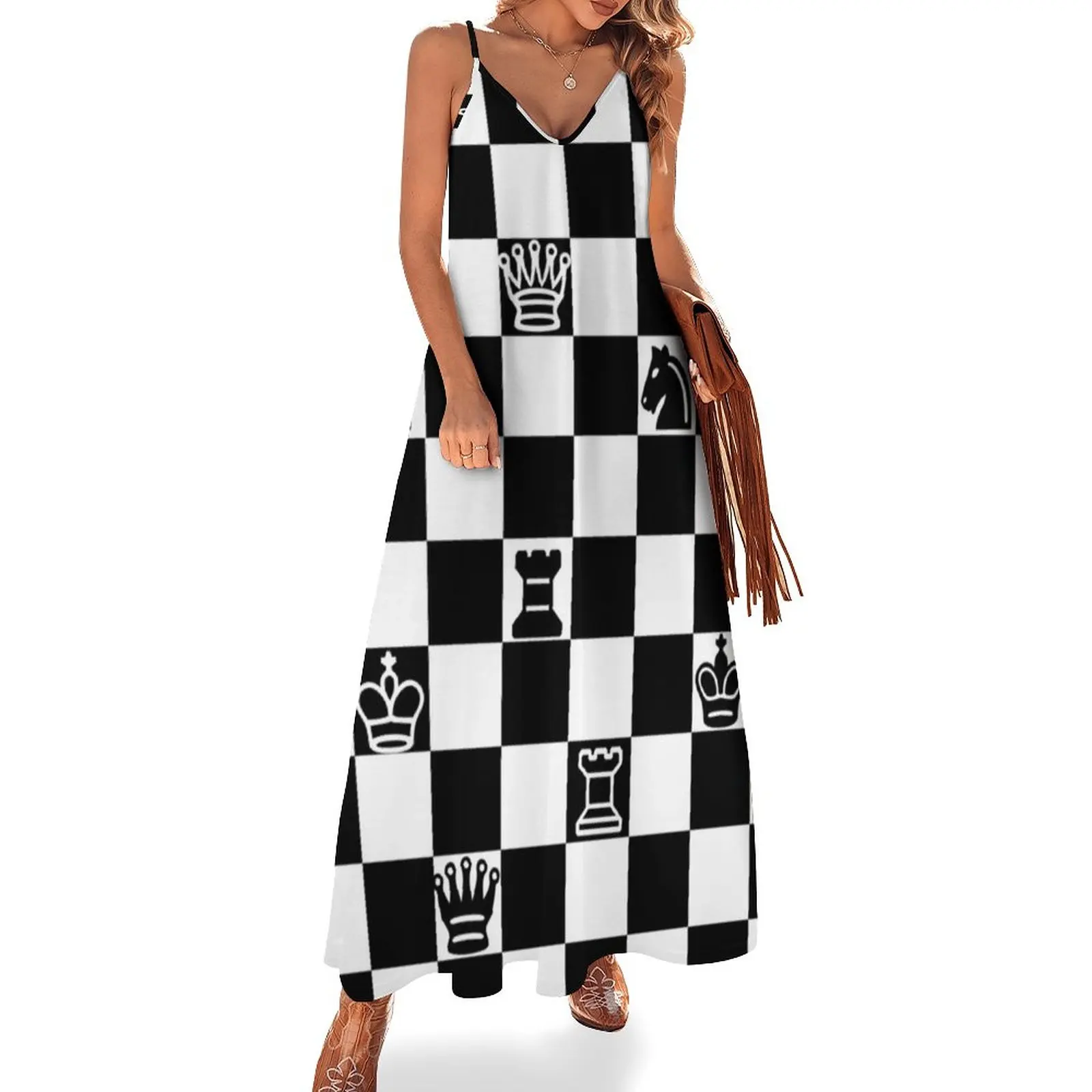 Chess Sleeveless Dress Women's dresses dresses for womens 2025 prom ...