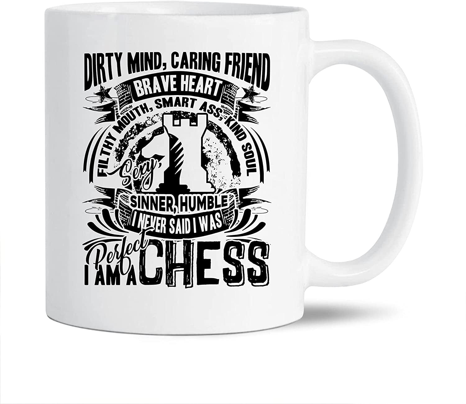 Chess Tea Cup Gifts For Family / Friends, I Am A Chess White Ceramic ...
