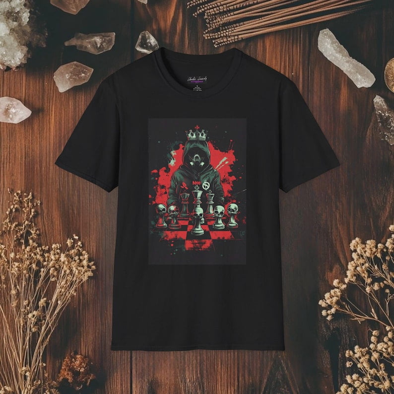 Chess Theme Graphic T-Shirt - Dark Academia Chess Shirt - Macabre ...
