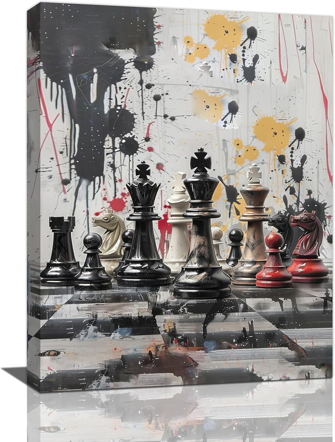 Chess Wall Art Intelligence Game Room Pictures Wall Decor Graffiti ...