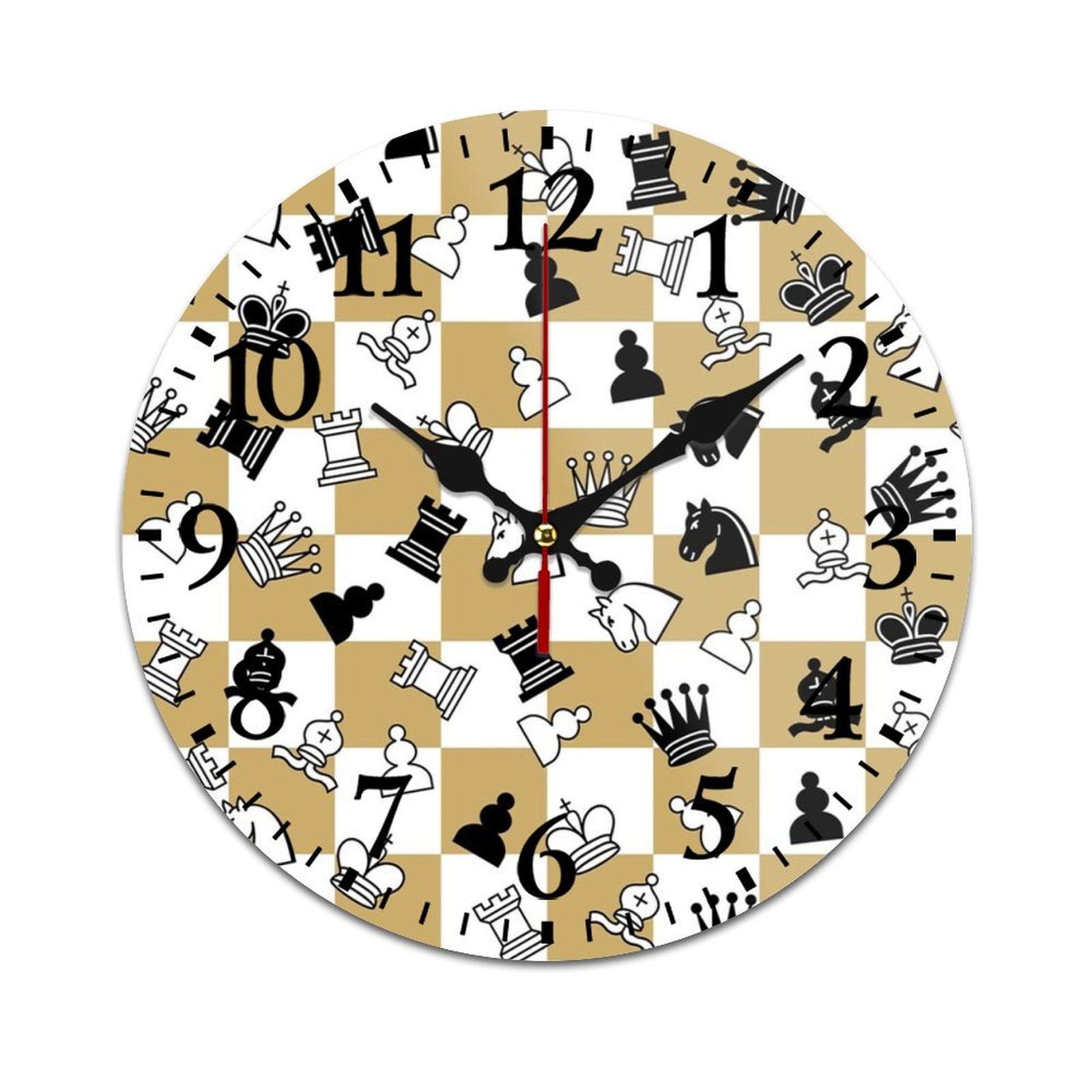 Chess Wall Clock Modern Design Clocks Wall Hanging Home Office School ...
