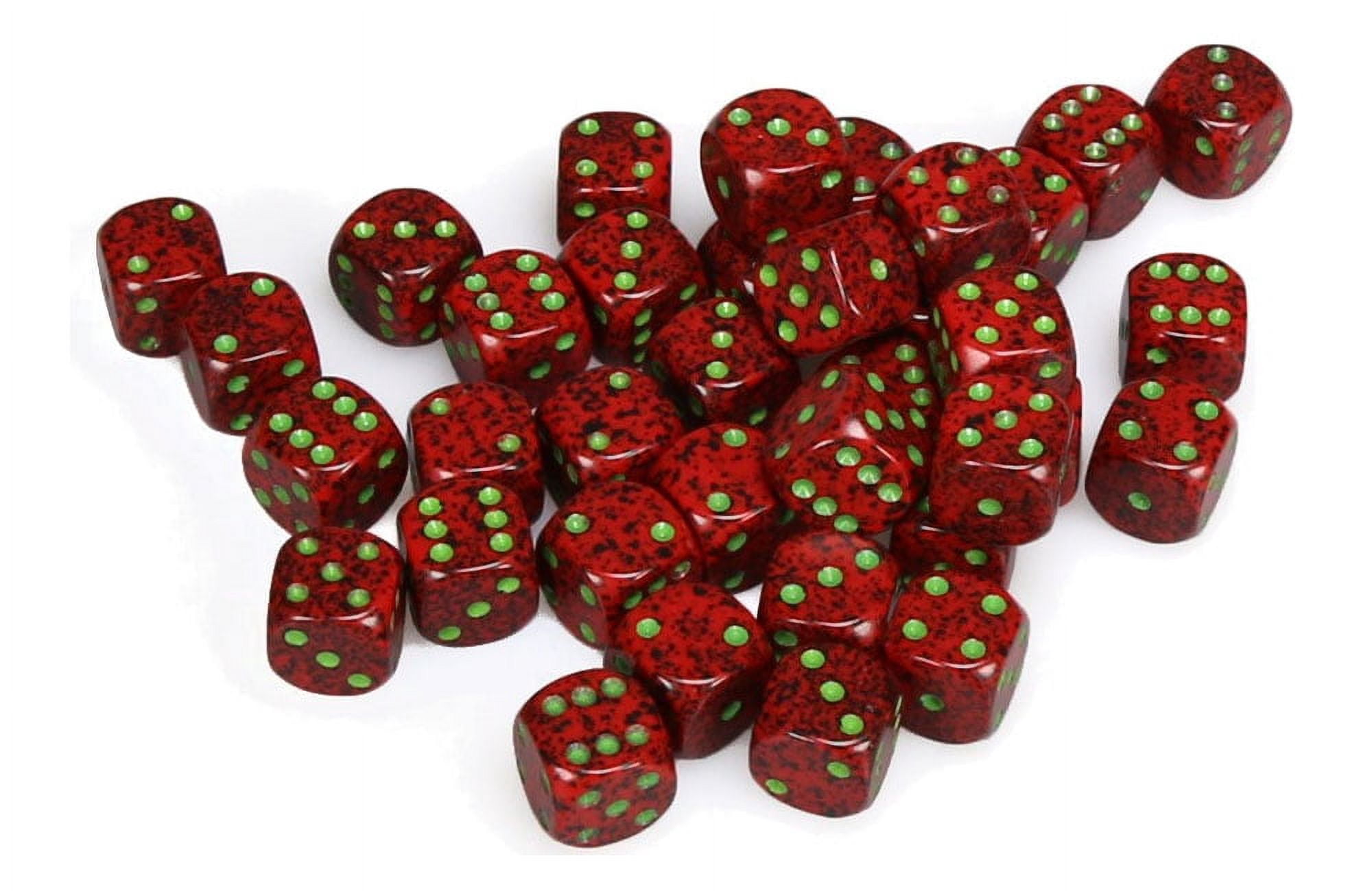 Chessex CHX25904 Dice-Speckled: 36D6 Strawberry Set, Speckled ...