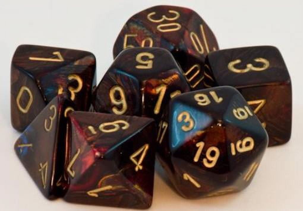 Chessex CHX27419 Dice-Scarab Blue Blood/Gold Set - Walmart.com