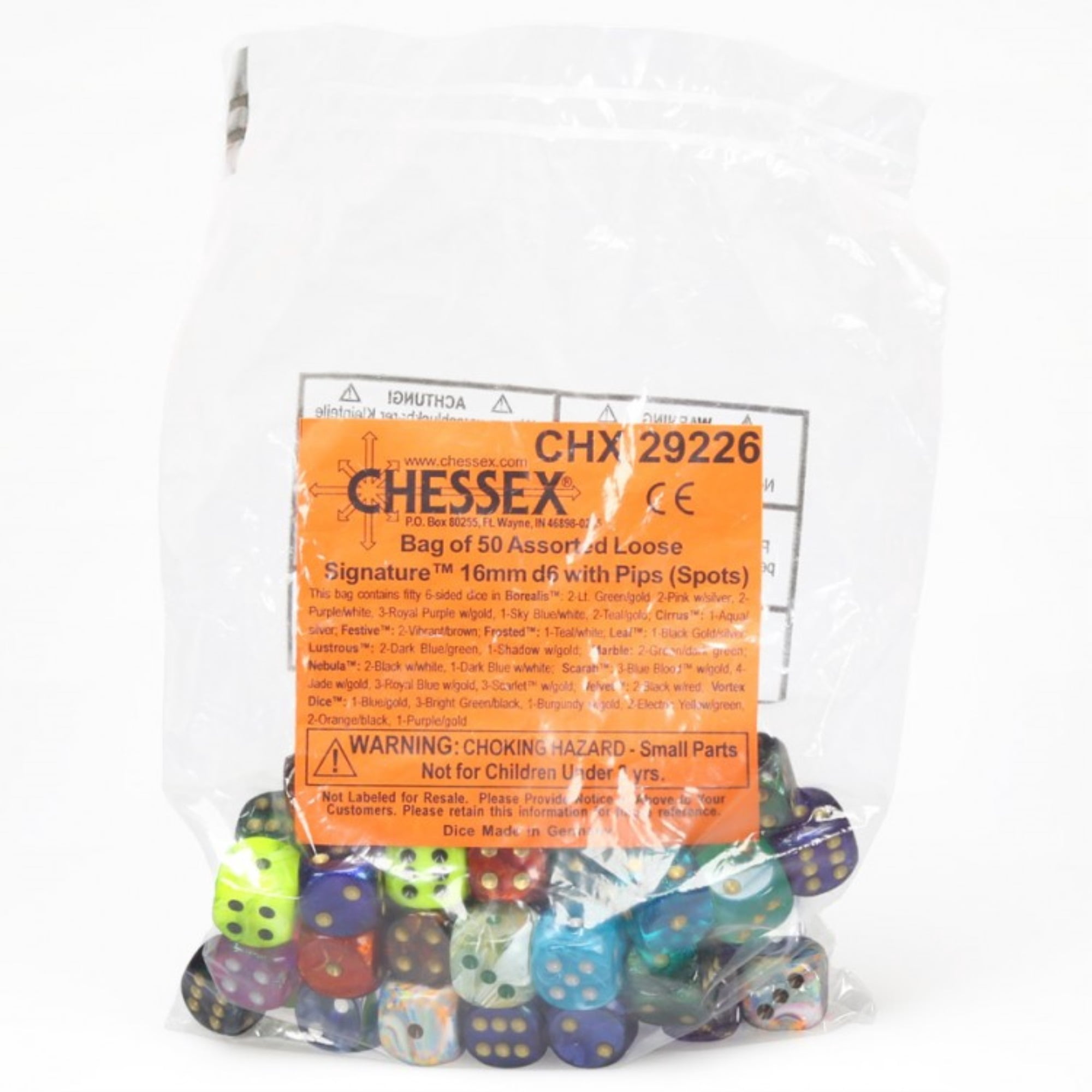Chessex CHX29226 D6 - 16 mm. Signature Dice, Bag Of 50 - Walmart.com