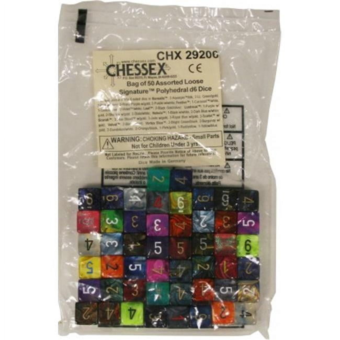 Chessex D6 Signature Dice- Bag Of 50 - Walmart.com