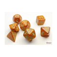 Gold Glitter Mini Dice with Silver Colored Numbers 10mm (3/8in) Set of ...