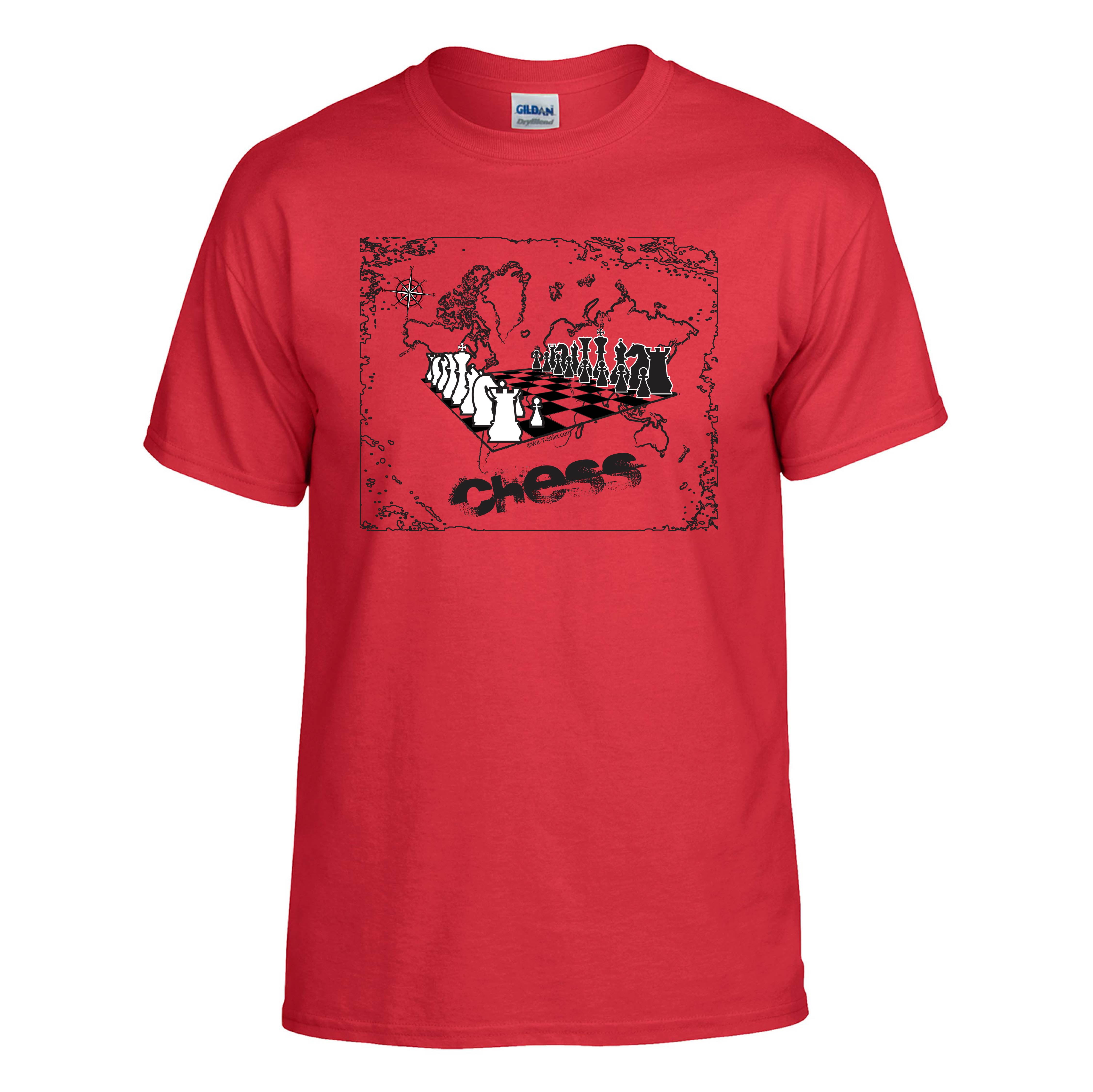 Chessography; Chess World Map; Chess T-shirt, Chess Shirt; Men, Women ...
