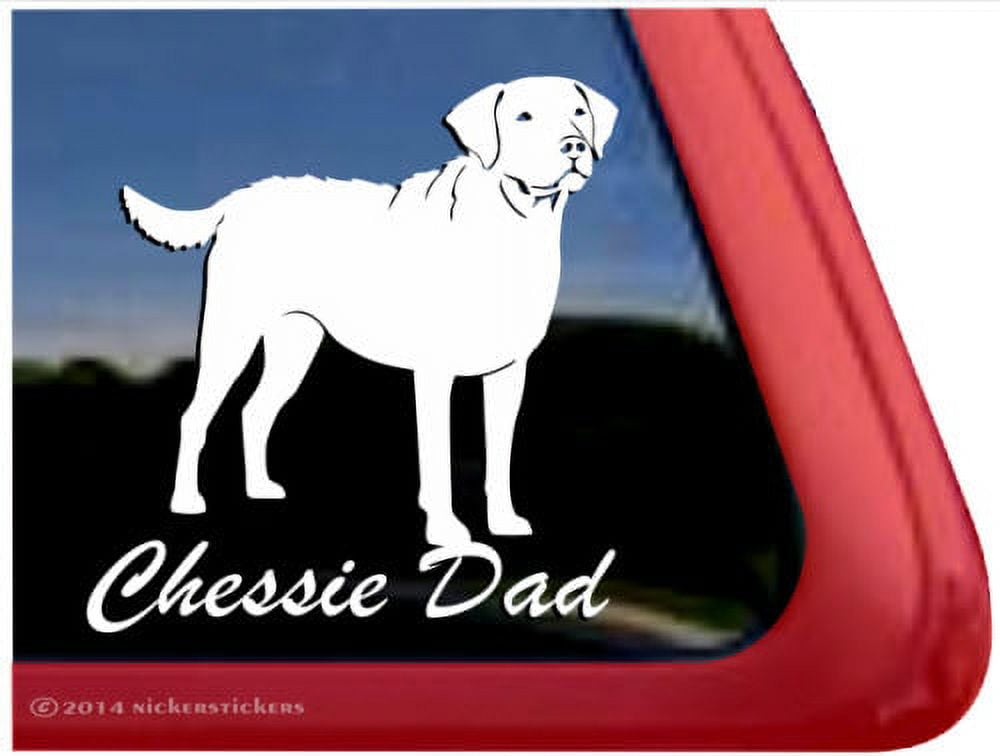 Chessy Dad | High Quality Vinyl Chesapeake Bay Retriever Dog Window ...