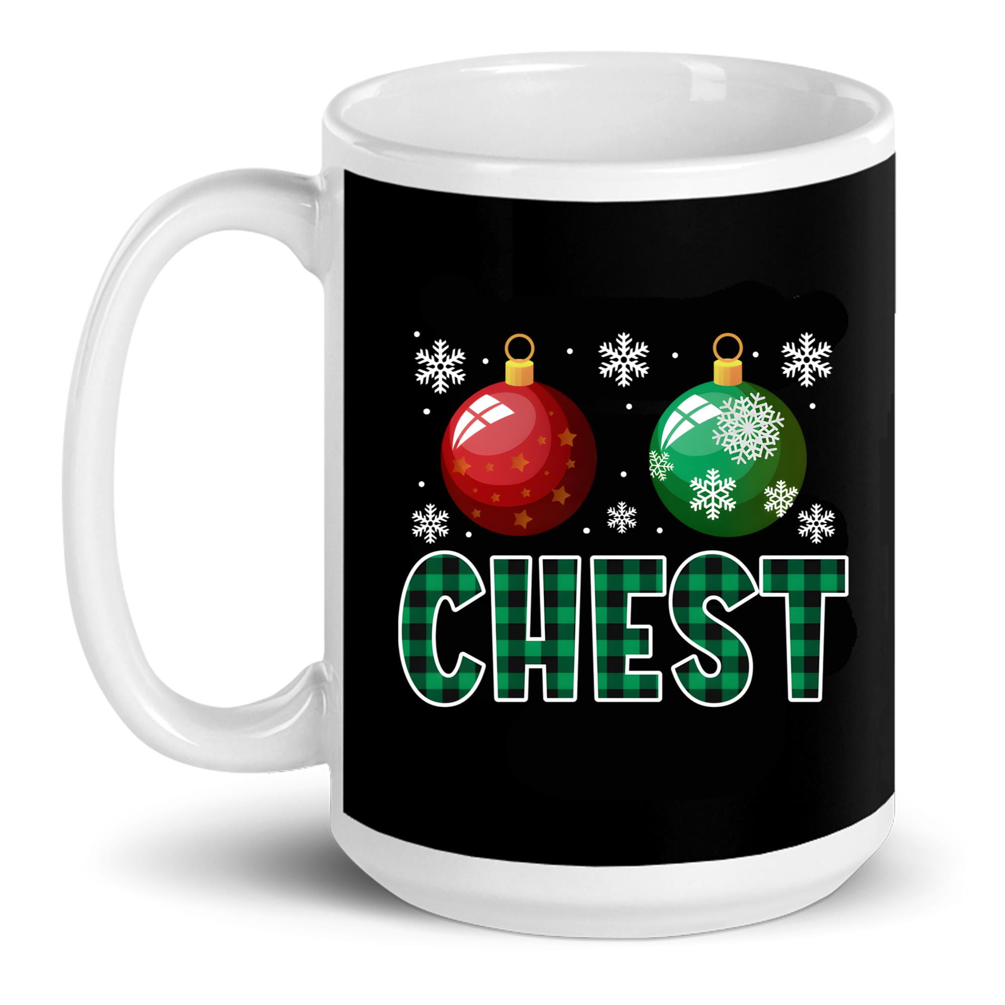 Chest And Nuts Christmas Matching Couple Chestnuts Funny Gift Ceramic ...